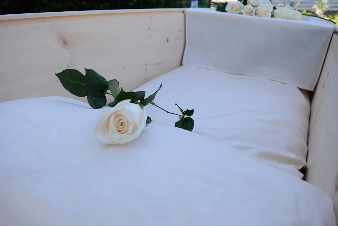 Standard casket kit with fabric parts – fiddlehead casket company